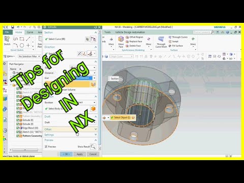Siemens Nx Designing tips for modelling a carrier block | useful for ...