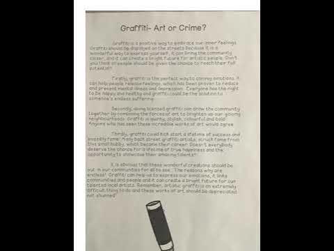 Work #2, Graffiti- Art or Crime? - YouTube