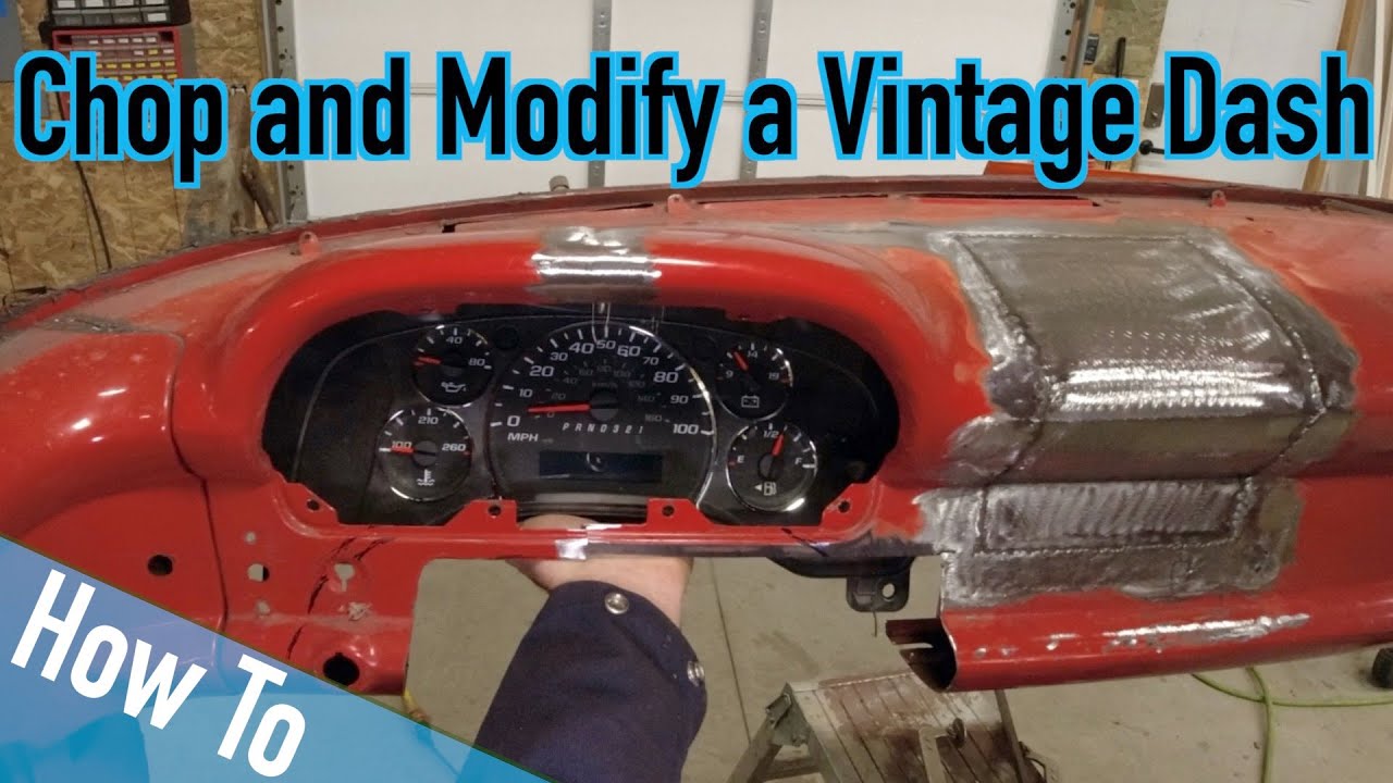 How to Chop and Modify a Vintage Dash for Modern Gauges - YouTube