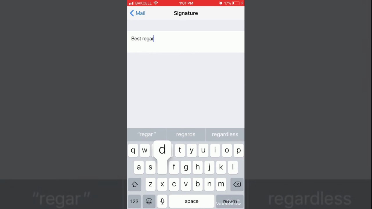 Customize Your Mail Signature On Your iPhone IOS 11 - YouTube