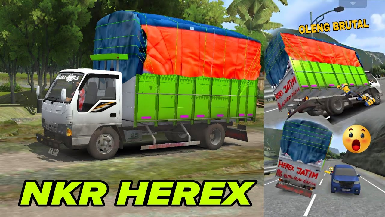REVIEW!!! MOD TRUK NKR HEREX OLENG BRUTAL - YouTube