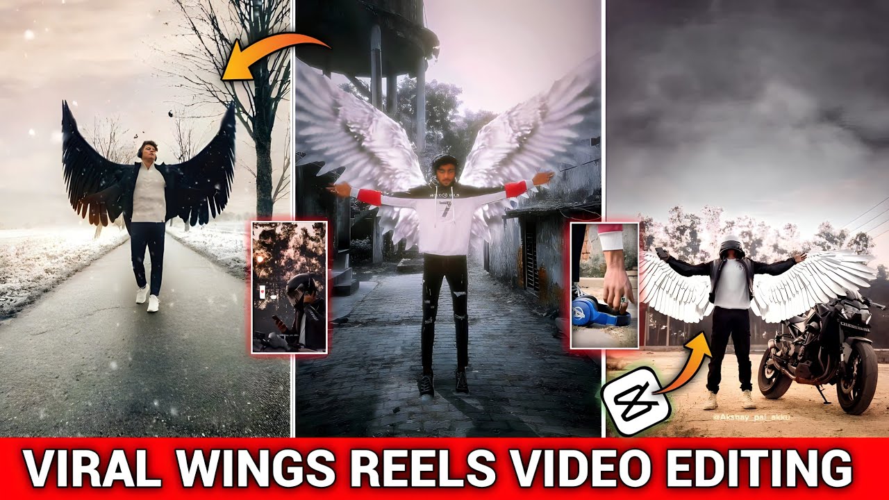how to make angel wings video editing | wings reel video kaise banaye ...