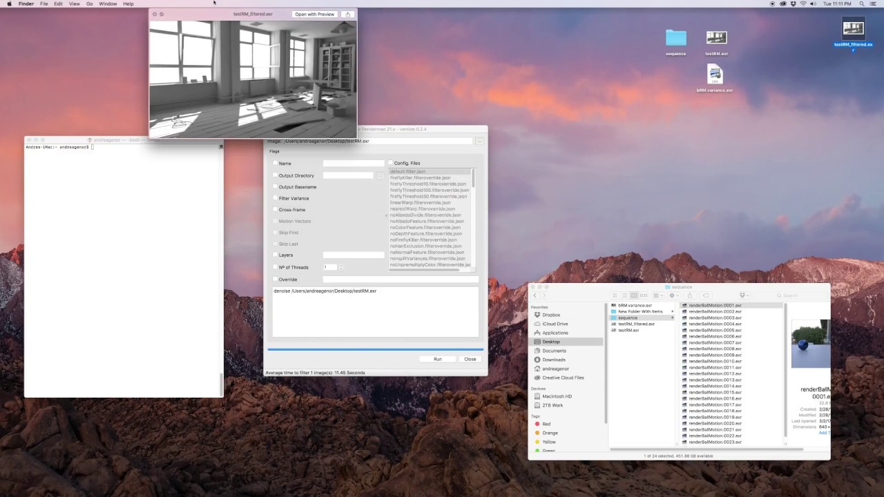 Denoise GUI for Renderman 21.x Version 0.2.4 - YouTube