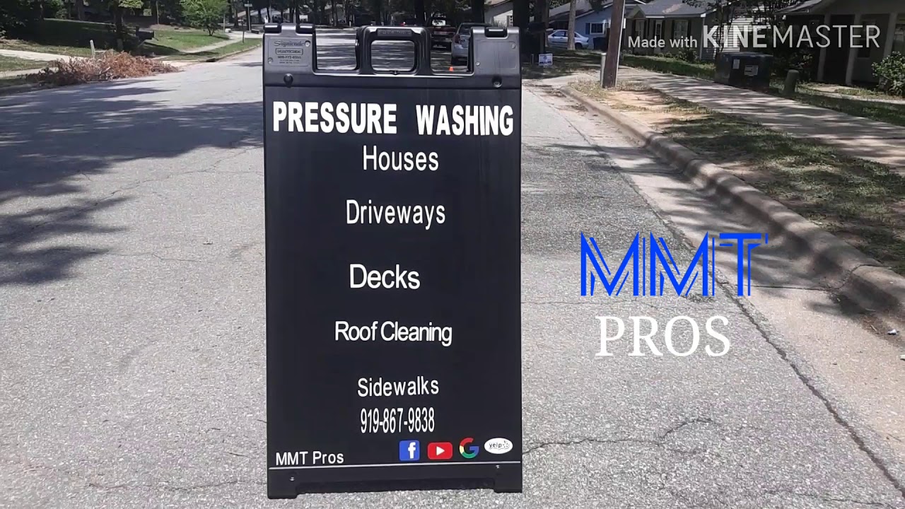Pressure Washing A-Frame Sign - YouTube