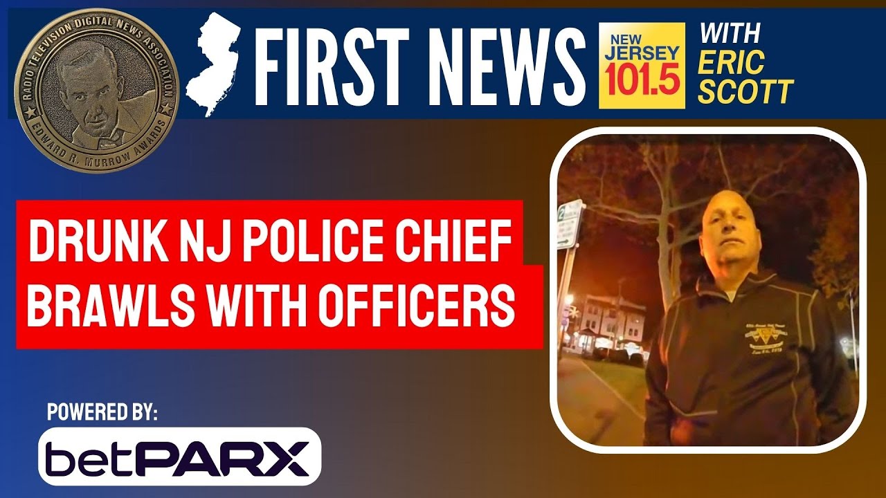 Drunk NJ police chief gets into fight with fellow officers - YouTube