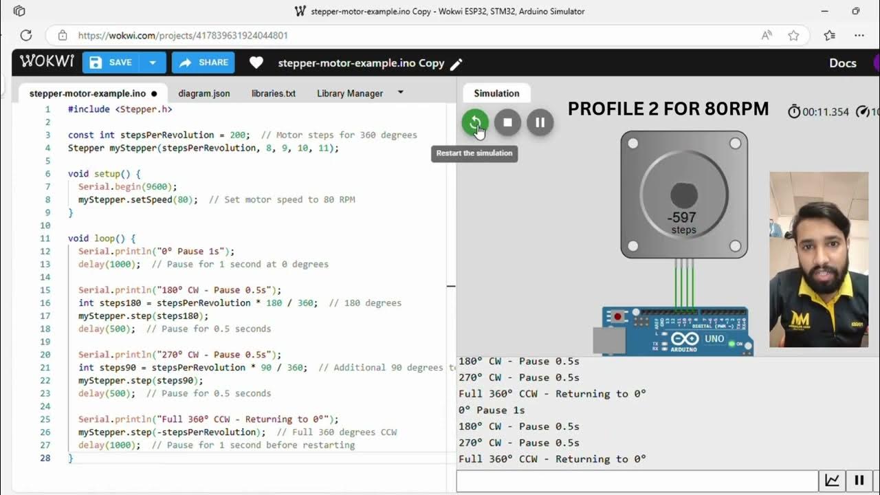 LAB 3 SIMULATION FOR STEPPER MOTOR - YouTube