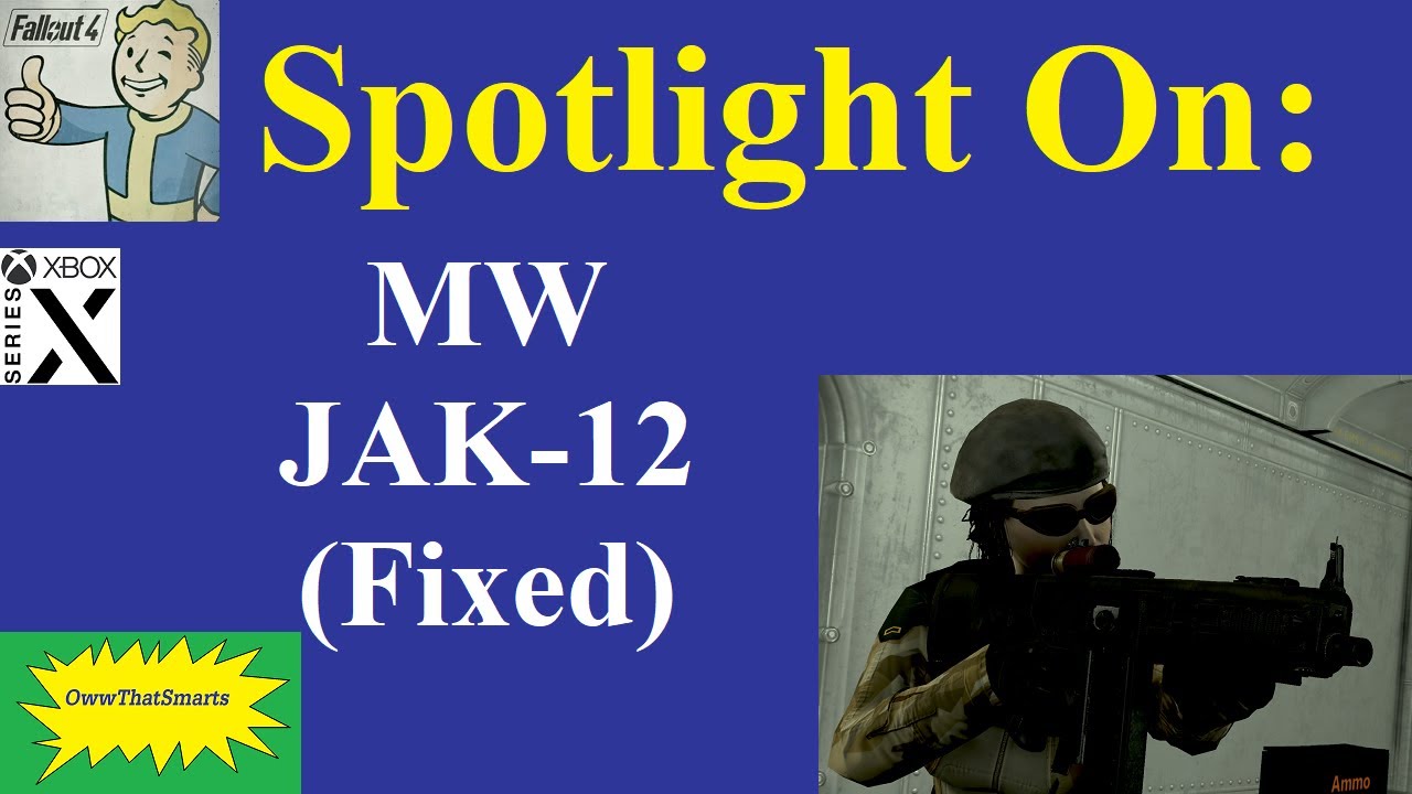 Fallout 4 (mods) - Spotlight On: MW JAK-12 (Fixed) - YouTube