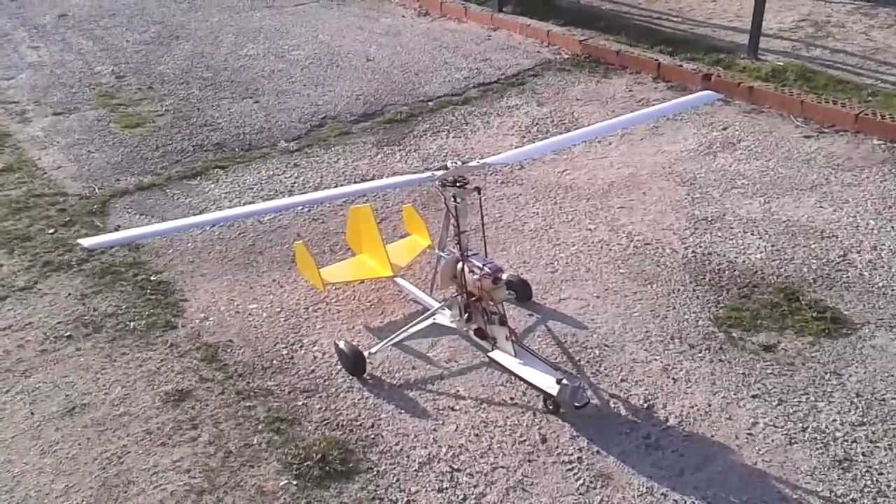 [Juan de la Cierva] - Autogyro UAV - Prerotation test - YouTube