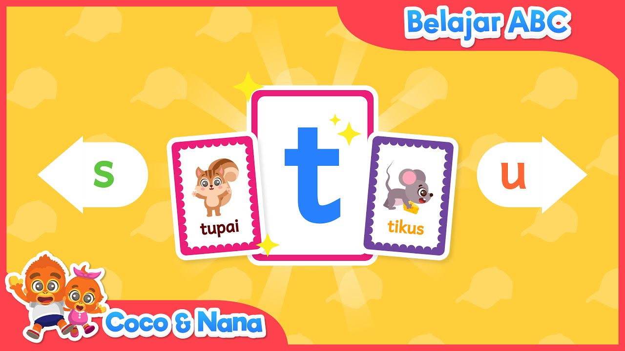 Flashcards Huruf T untuk Anak dan Balita | Belajar Alfabet ABC | Coco ...
