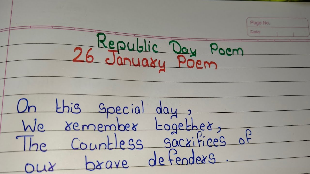 Poem on Republic Day | 26 January poem in english | Republic Day poem ...