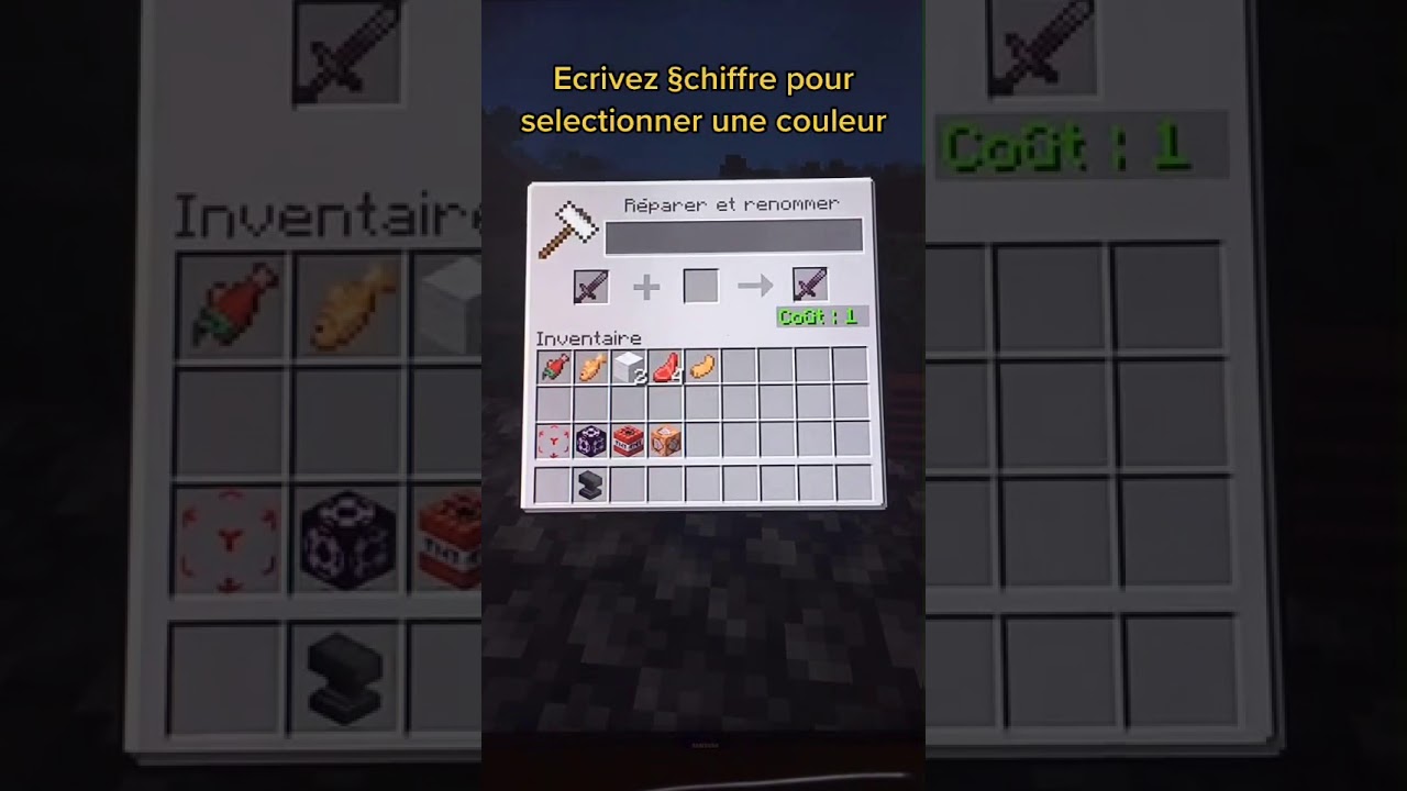 Comment renommer une épée avec des lettres glitch sur Minecraft ! - YouTube