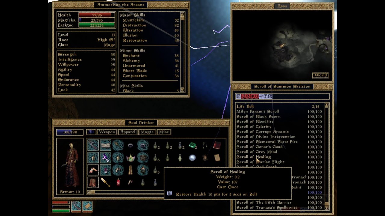 Late Night Morrowind Gaming (High Elf Mage) - YouTube
