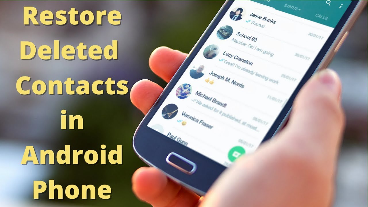 How to restore or recover deleted contacts in your android device - YouTube