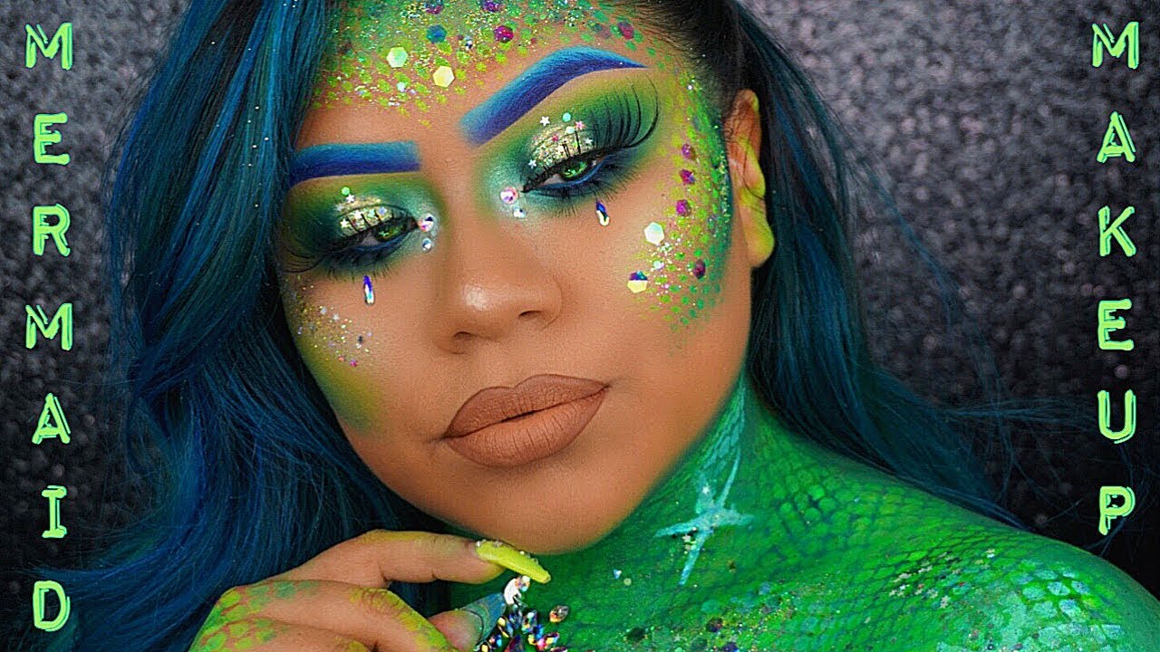MERMAID MAKEUP | RAVE MAKEUP | KINAMORENO - YouTube