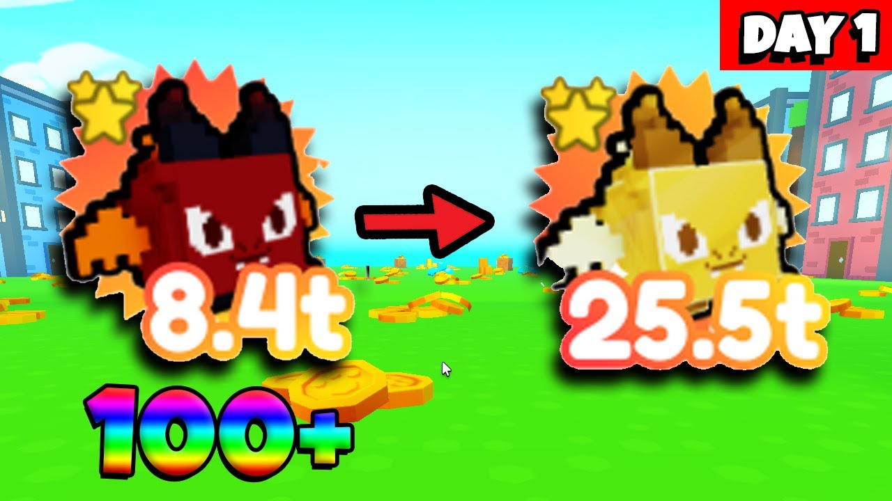 CONVERTING 100+ PIXEL DEMONS to GOLDEN PIXEL DEMONS in PET SIM X (day 1 ...