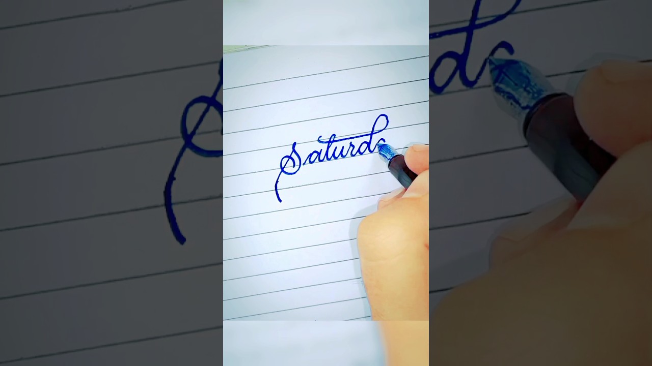 saturday | cursive handwriting| #shorts #calligraphy #cursive - YouTube