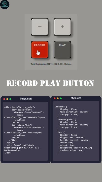 Record Play Buttontechszdevelopercodingwebcodingprogramminglanguagecsstrickspython