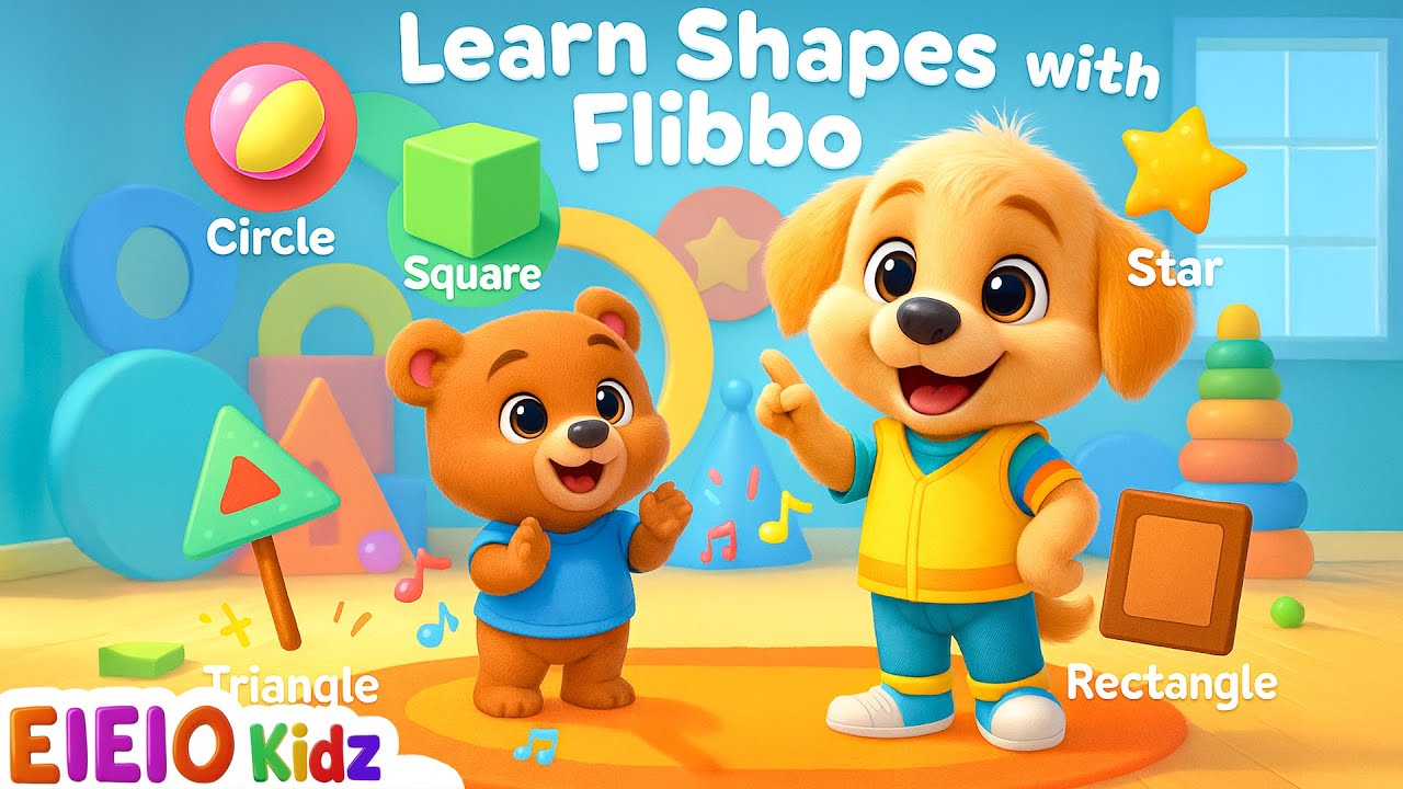 Nursery Rhymes for Kids | Learn Shapes with Flibbo🔺🔵🎶 | Kindergarten ...