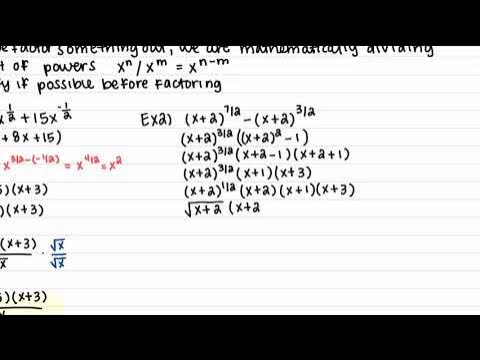 Factoring and Solving with Rational Exponents - YouTube