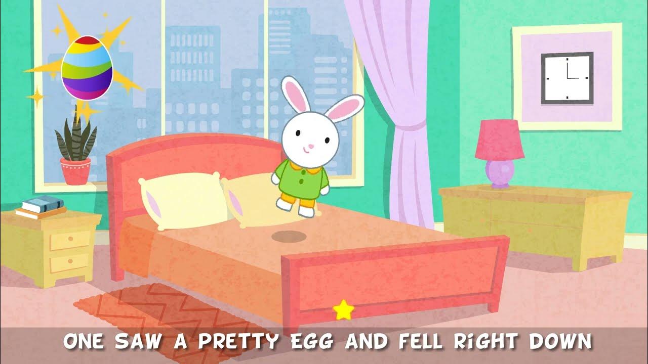 5 Little Bunnies Jumping On The Bed - Bunny Songs for Kids - Roll Over ...