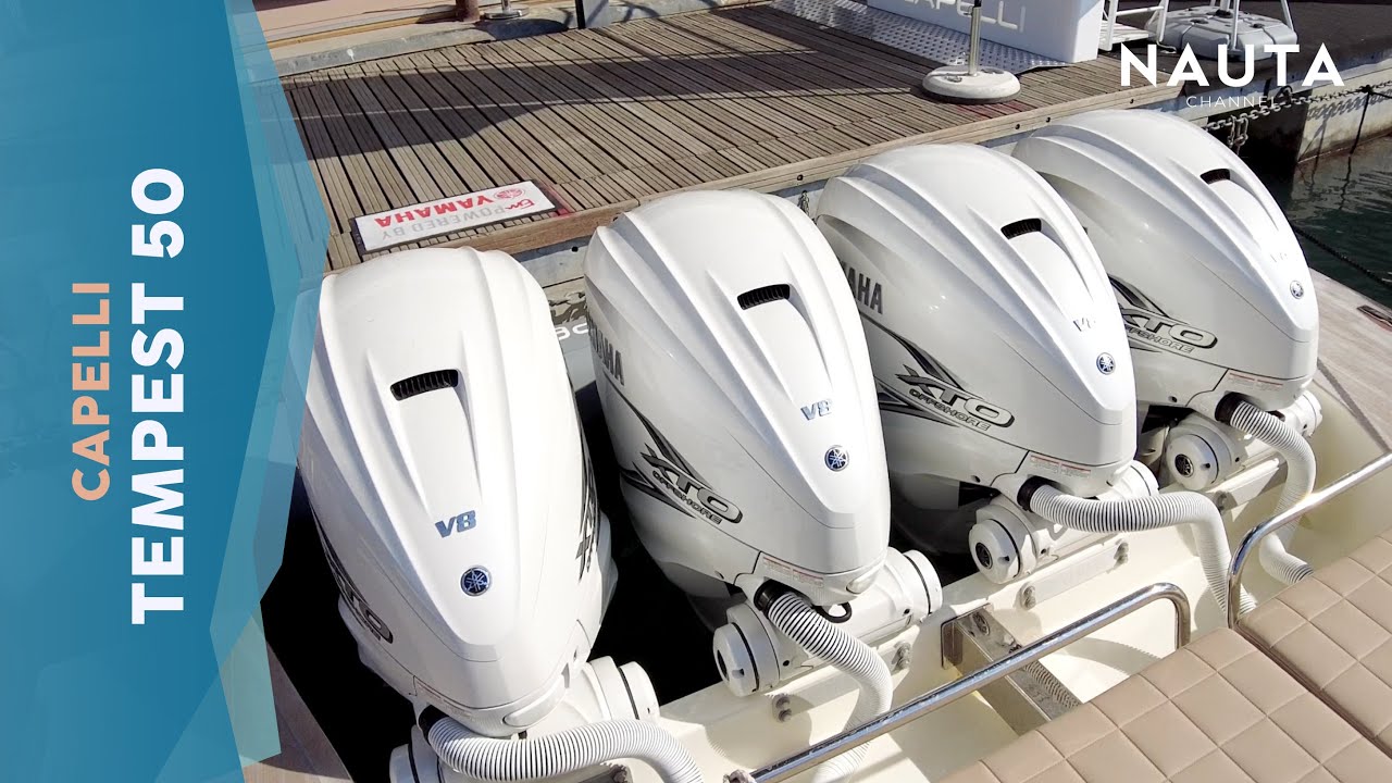 2023 - Capelli tempest 50 - maxi gommone con 4 XTO da 425cv - YouTube