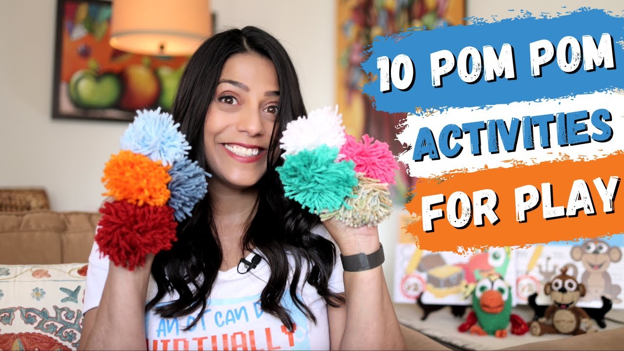 10 POM POM ACTIVITIES | Motor Play for Preschoolers & Kids - YouTube