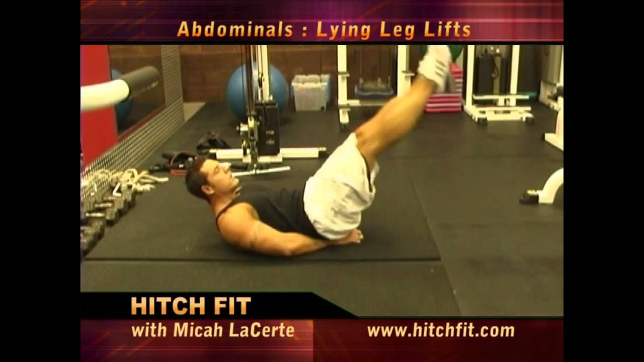 How to Perform: Lying Leg lifts - Hitch Fit - YouTube