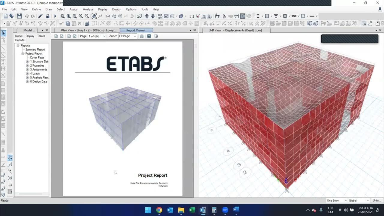Obtención de reporte en ETABS - YouTube