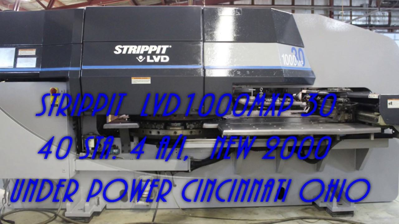Strippit 1000MXP30 CNC Thin Turret Punch - YouTube