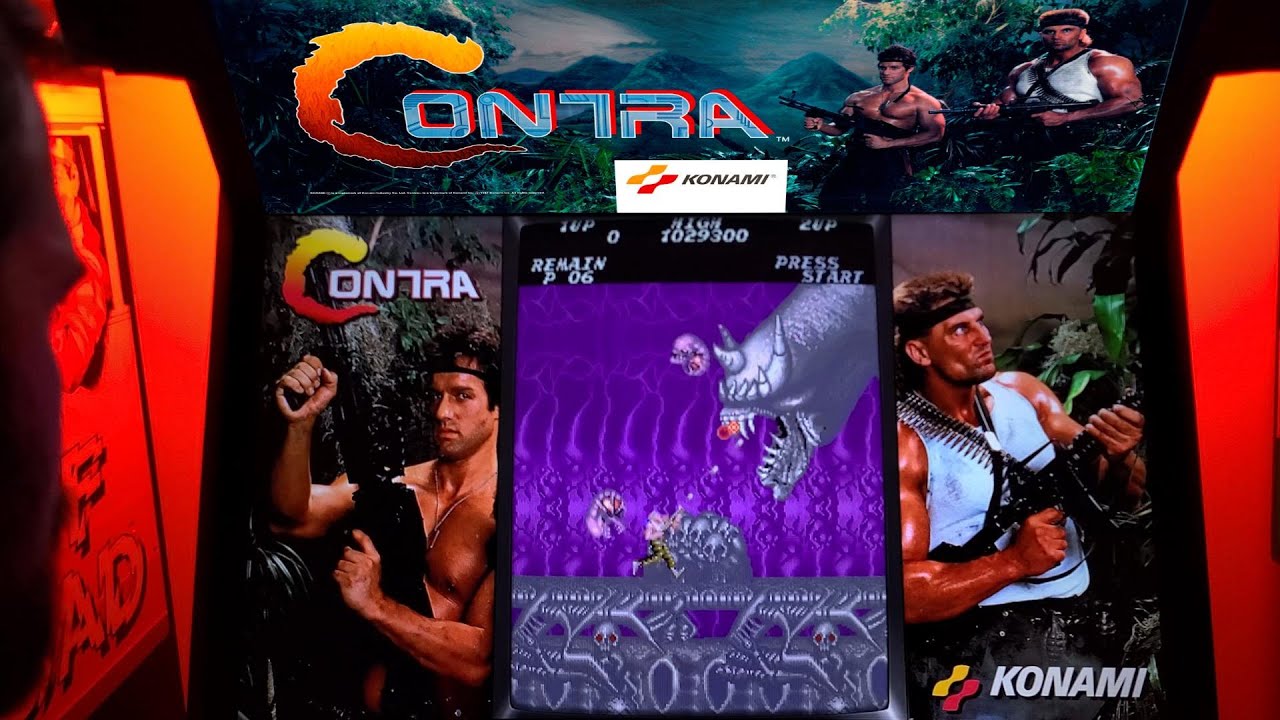 Contra Arcade Cabinet MAME Playthrough w/ Marquee - YouTube