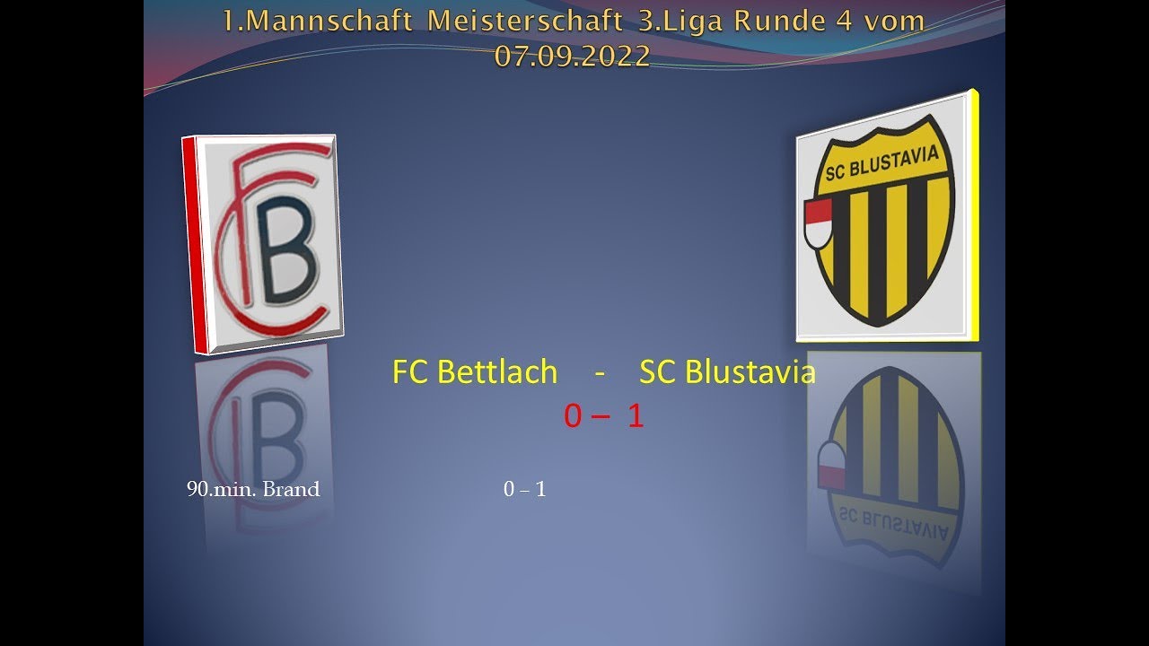 1.Mannschaft Meisterschaft 3.Liga FC Bettlach - SC Blustavia - YouTube