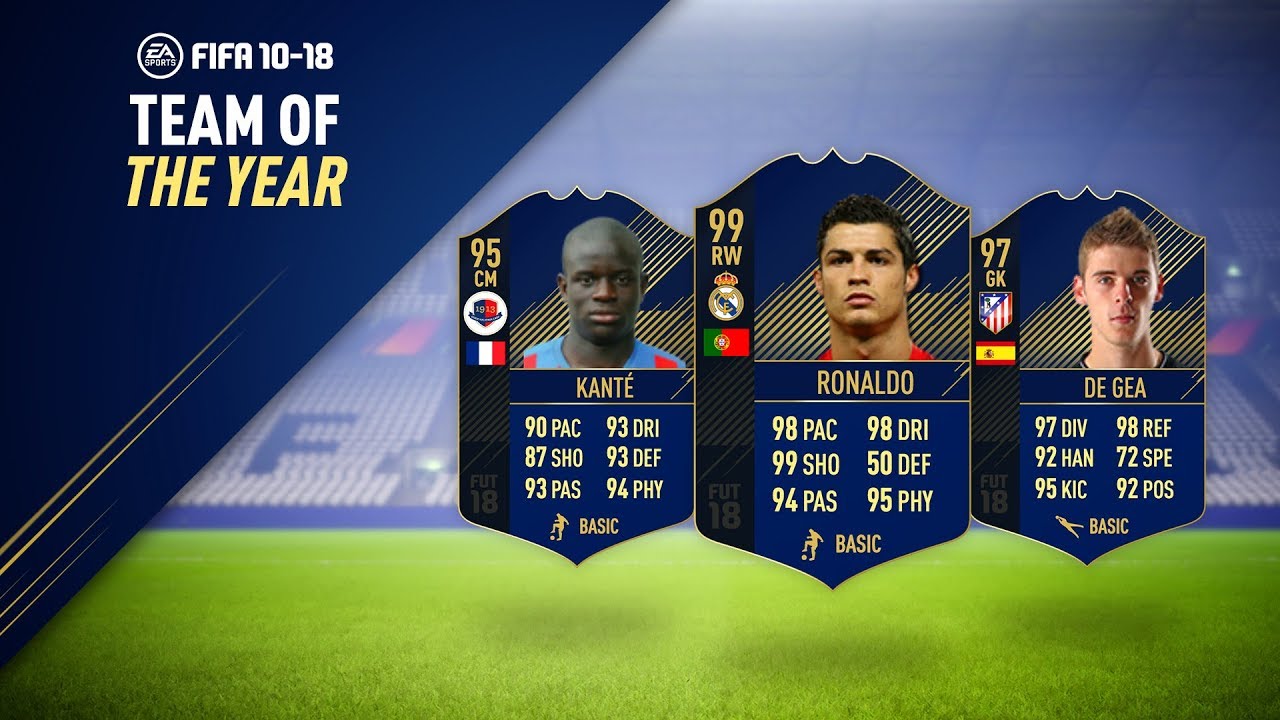 TEAM OF THE YEAR IN FUT HISTORY! | FIFA 10-18 ULTIMATE TEAM - YouTube