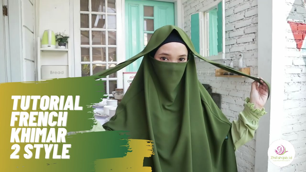 Tutorial French Khimar Syari Kekinian 2 Style - YouTube