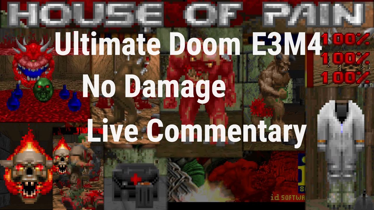 Ultimate Doom E3M4 No Damage Completion, with Live Commentary. - YouTube