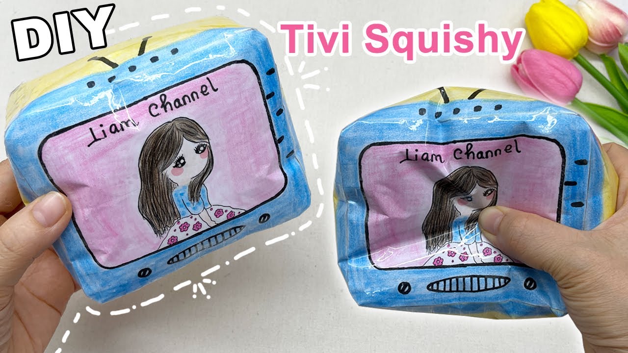 Cách làm Squishy Tivi bằng giấy | DIY Slow Paper Squishy | Liam Channel ...