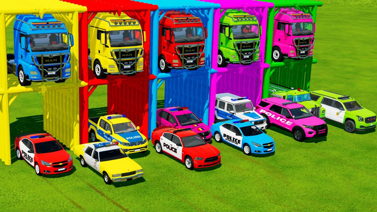 TRANSPORTING ALL POLICE CARS and AMBULANCE EMERGENCY VEHICLES WITH ...