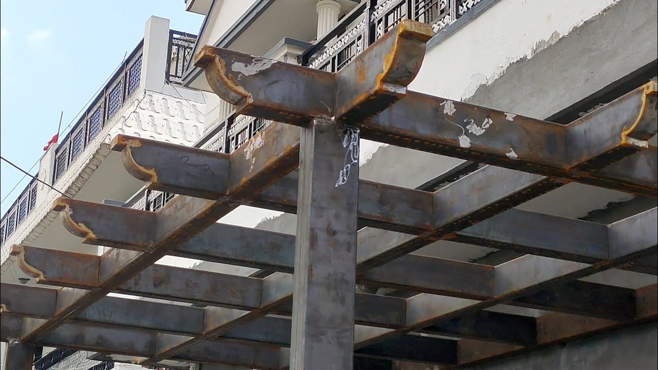 Making A heavy profile pipe frame for glass metal working ideas - YouTube