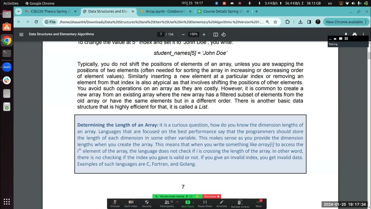 Cse220 Array Class Recording 250124 Youtube
