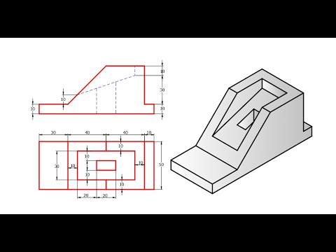 AutoCAD Isometric View Exercise 3 by SAAD SHAHIN - YouTube