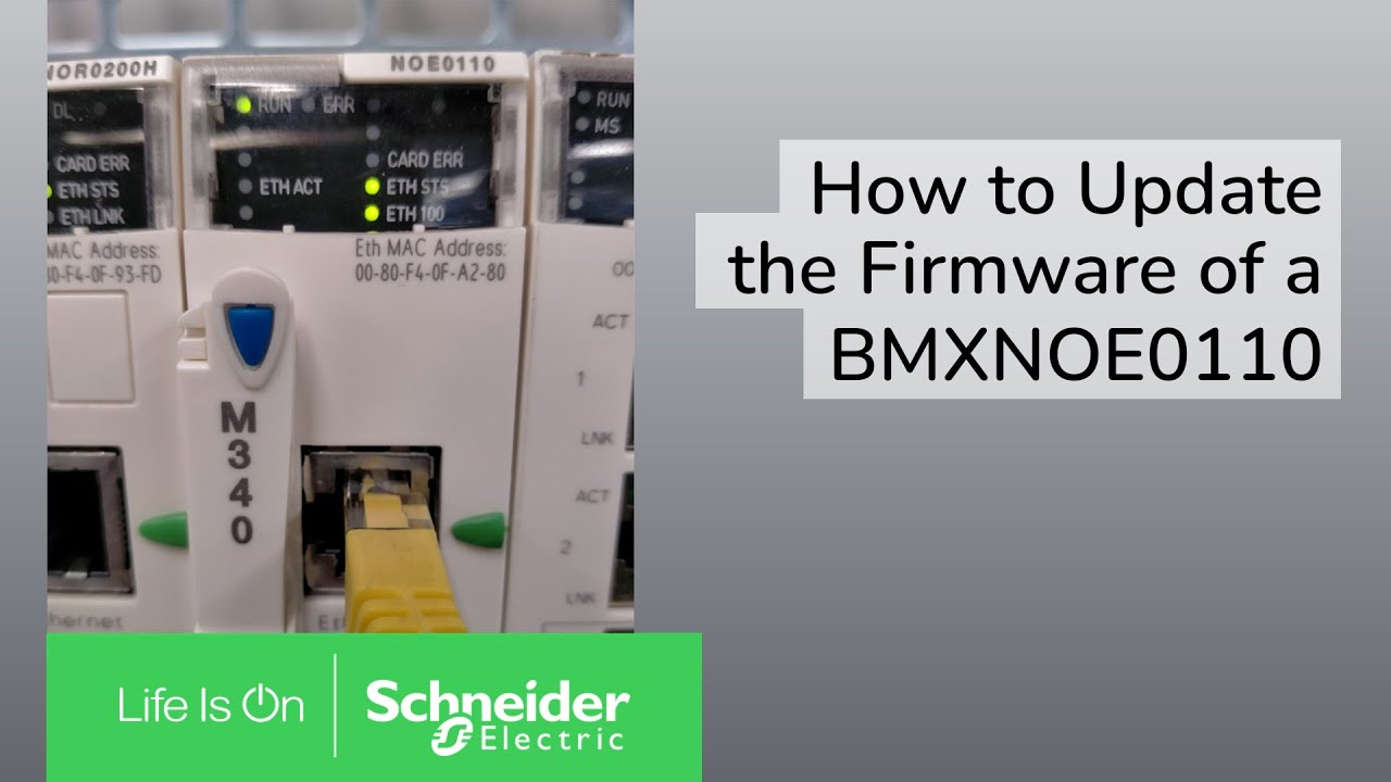 How to upgrade the firmware of a BMXNOE0110 | Schneider Electric - YouTube