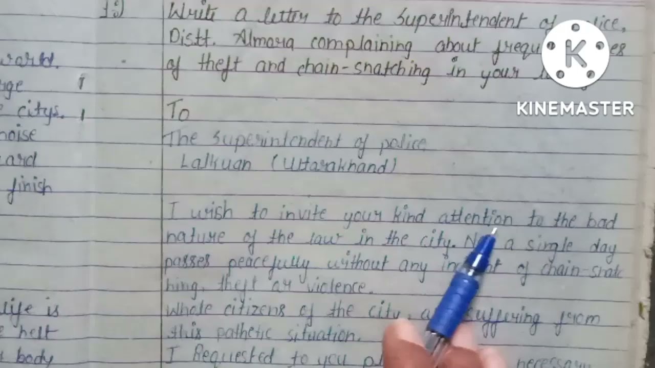chain snatching letter class 10th | how to write a complaint letter of ... chain snatching letter class 10th | how to write a complaint letter of ...