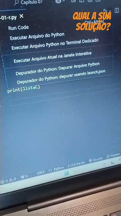 Exercícios de Algoritmo com Python #programming #python - YouTube
