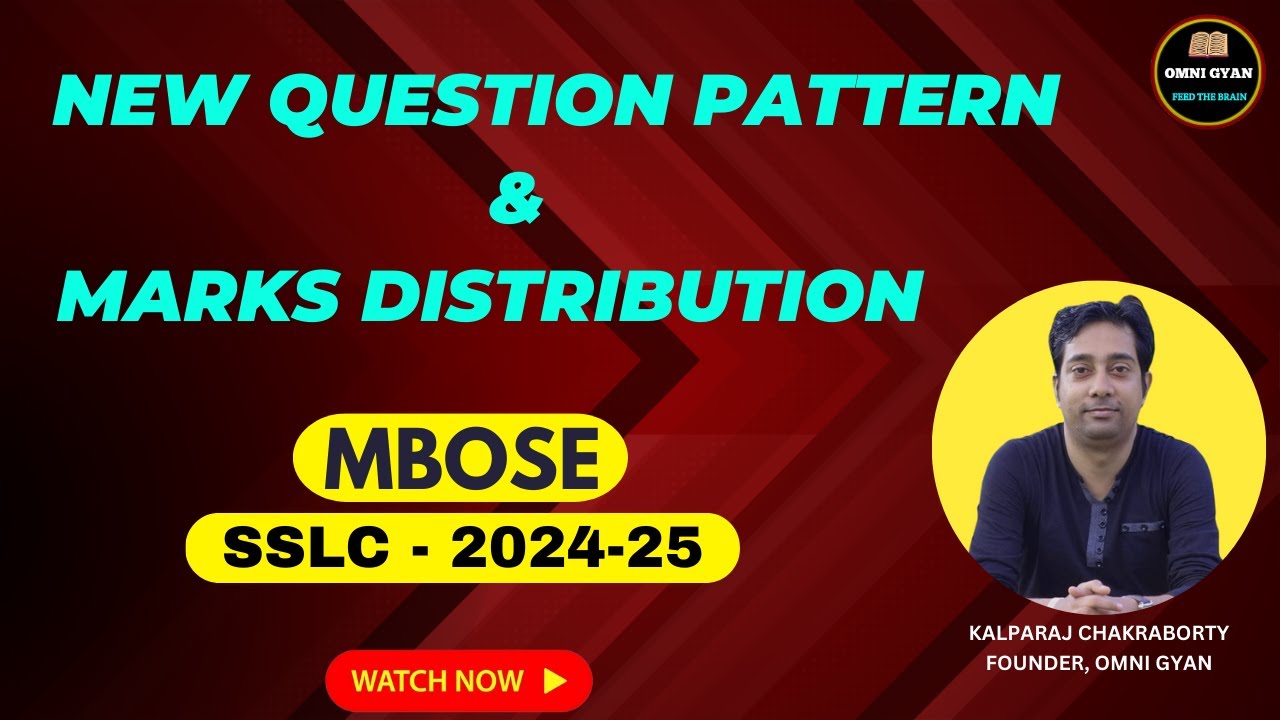 MBOSE New Exam Pattern & Marks Distribution || Fully Explained ...