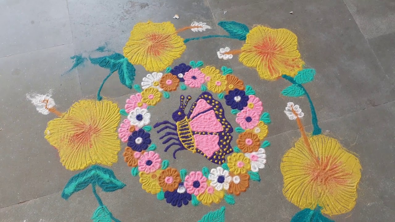 Different types of rangoli - YouTube