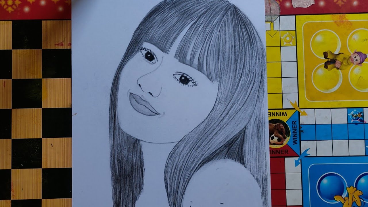 Black Pink Lisa - Pencil Sketch Tutorial for beginners || How to draw ...