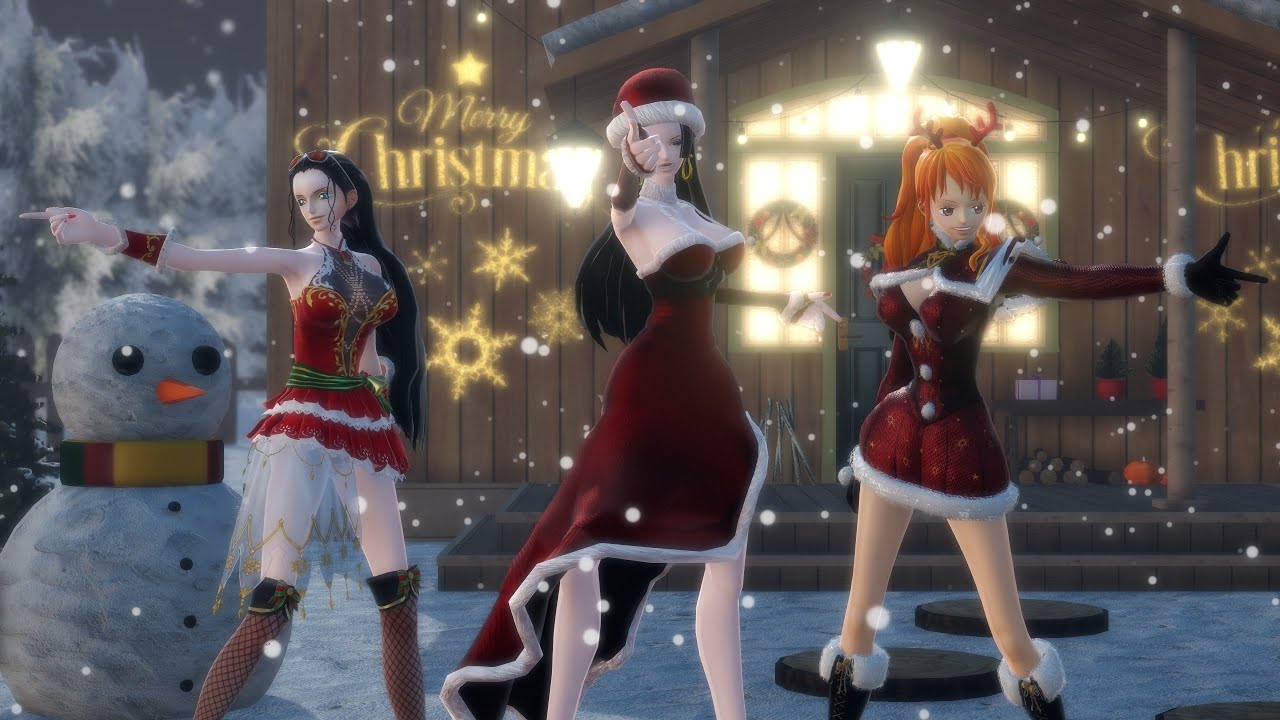 [MMD One Piece] - Nami Hancock Robin - Pomp And Circumstance 🎄Merry ...