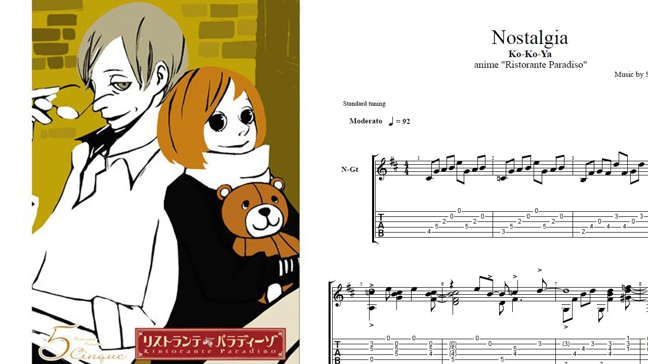 Nostalgia (ノスタルジア) fingerstyle arrange TAB - YouTube