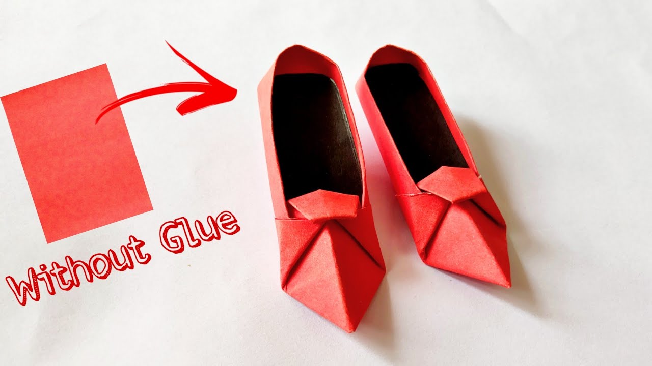 Easy Origami Paper Shoes | DIY Origami Shoes | Just paper, no glue ...
