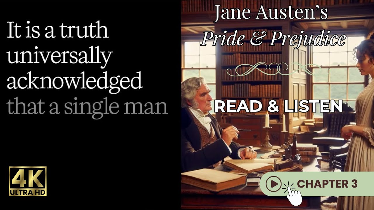 📖🎧Pride and Prejudice - Chapter 3 | Audiobook with Real-Time Text ...