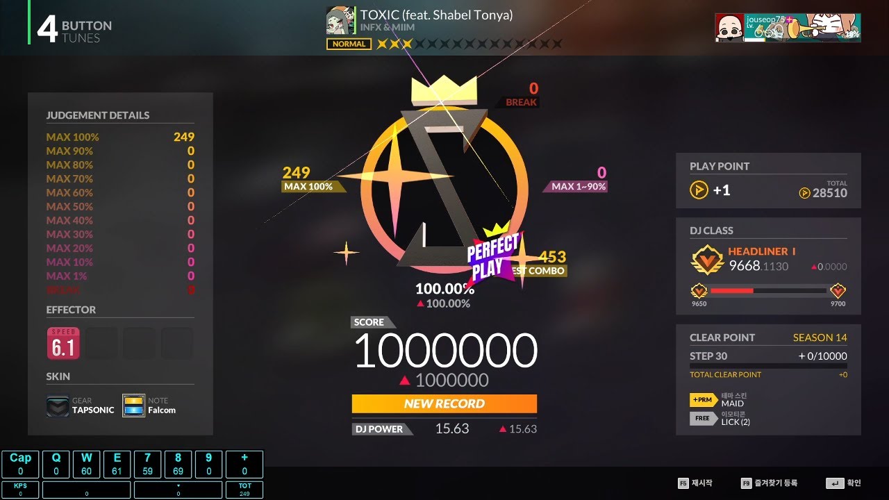 DJMAX | TOXIC (feat. Shabel Tonya) 4B NM 3 PERFECT PLAY - YouTube